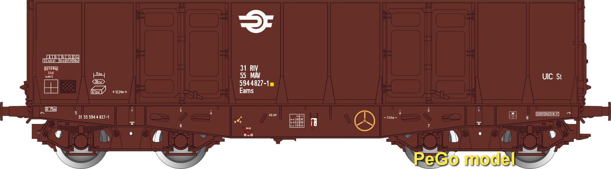 AlbertModell freight wagons type Eams, Tams, Shimms, Rmms 2024 – PeGo model