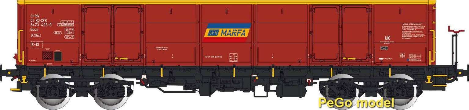AlbertModell hopper wagons type Eacs (2025) – PeGo model